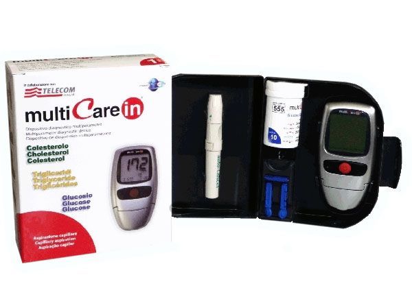 MultiCare in BSI συσκευή μέτρησης 3 σε 1 με 10 ταινίες χοληστερόλης ...