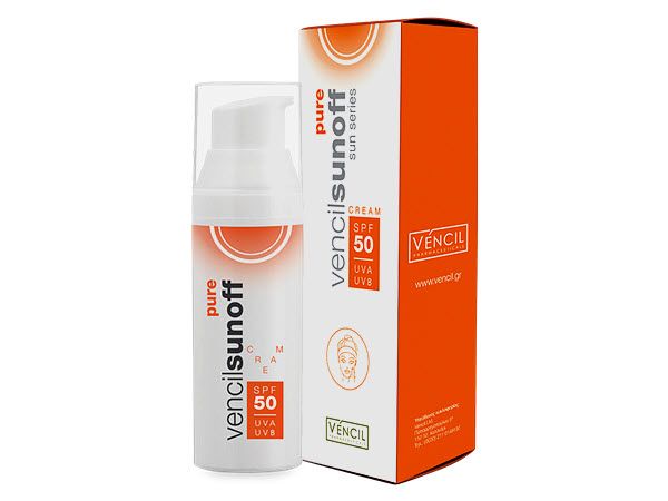 Vencil Sunoff Pure Cream SPF50 50ml - Αντιηλιακή Κρέμα Προσώπου Με ...